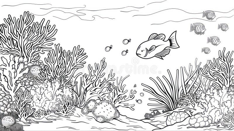 Detailed Drawing: Outline Illustration, Form and Structure of Subject ...