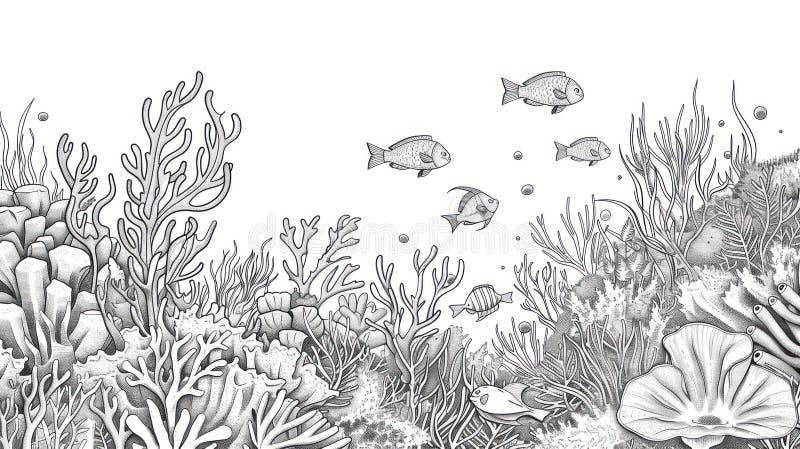 Detailed Drawing: Outline Illustration, Form and Structure of Subject ...