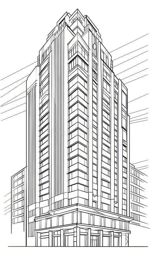 Detailed Drawing: Outline Illustration, Form and Structure of Subject ...