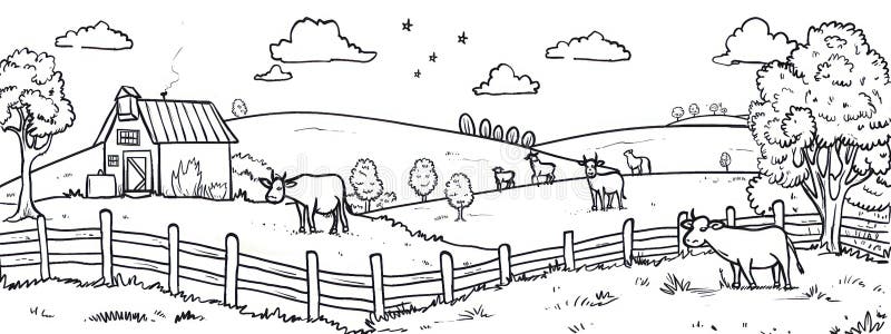 Detailed Drawing: Outline Illustration, Form and Structure of Subject ...