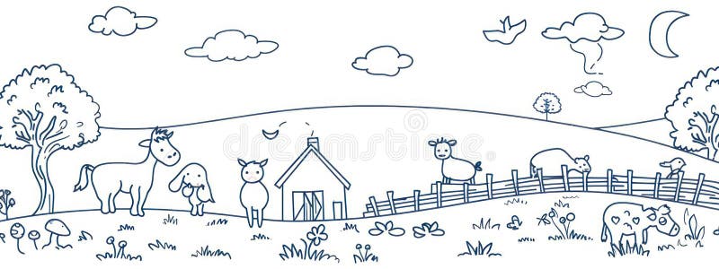 Detailed Drawing: Outline Illustration, Form and Structure of Subject ...