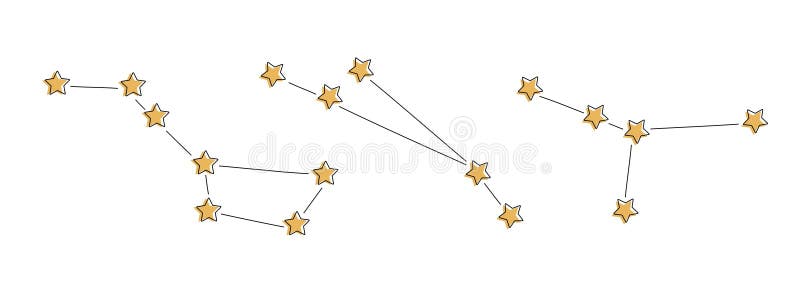 A Detailed Drawing Showcasing a Cluster of Stars in Outer Space. Stock ...