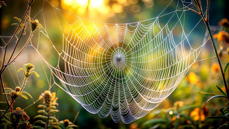 The Intricate Web of Life: a Detailed Exploration of a Spider S Web in ...