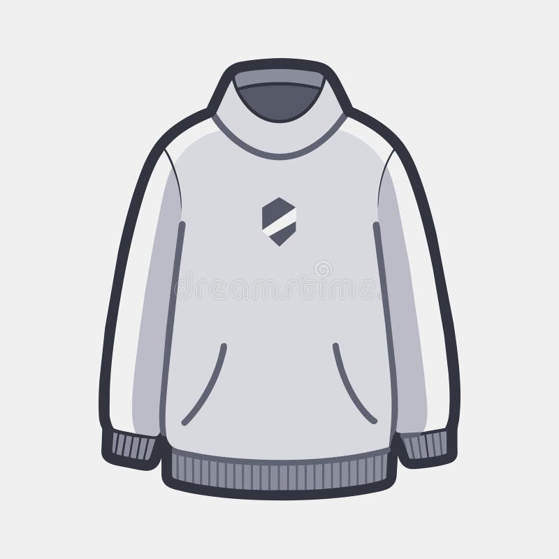 Detailed Drawing of a White Jacket Featuring a Bold Black Stripe ...