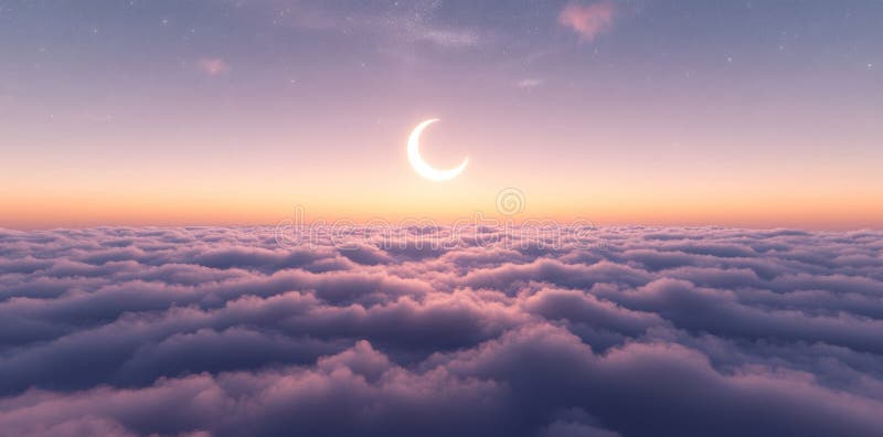 Detailed Dreamscape, Realistic Light and Color Use with a Crescent and ...