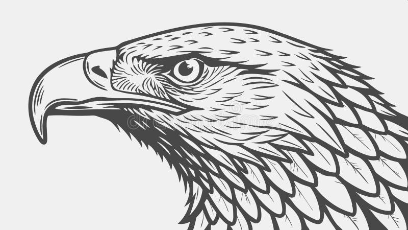 Detailed Eagle Head Design Element for Wildlife and Realistic Art ...