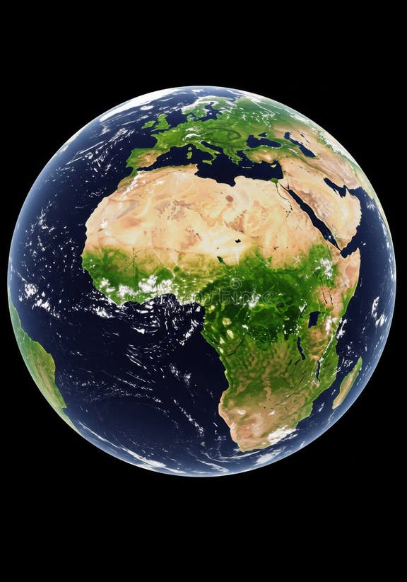 Detailed Earth Globe High Resolution Satellite Image Stock Photo ...
