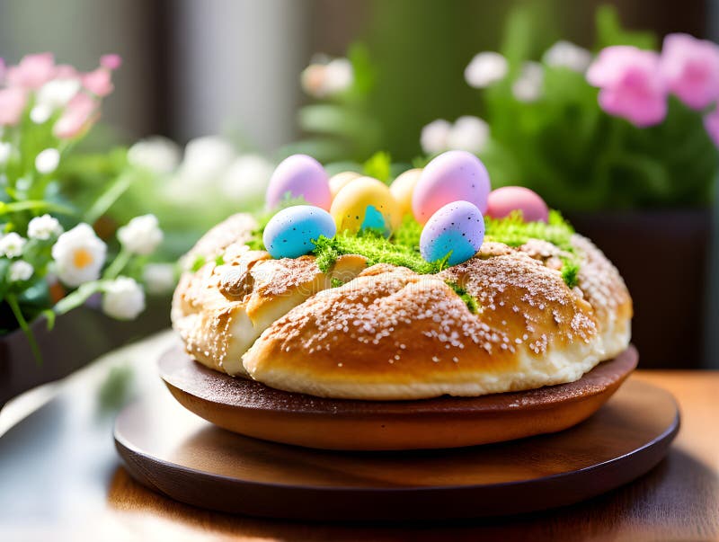 Detailed Easter Bun Packed with Cozy Quality. Stock Photo - Image of ...