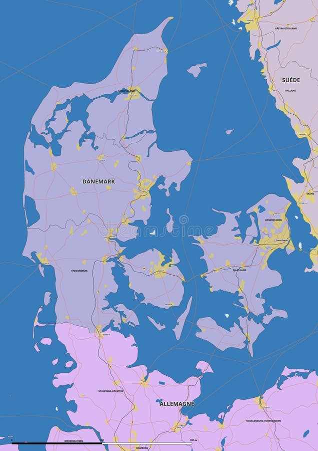 Denmark Map Cities Stock Illustrations – 466 Denmark Map Cities Stock ...