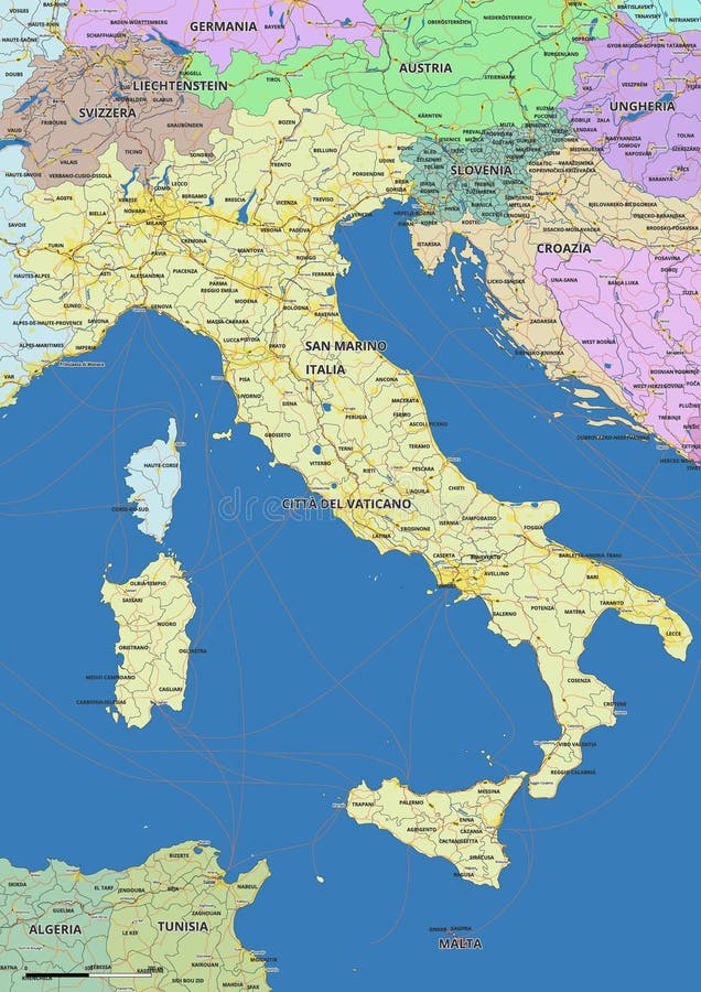 Editable Map Italy Stock Illustrations – 595 Editable Map Italy Stock ...