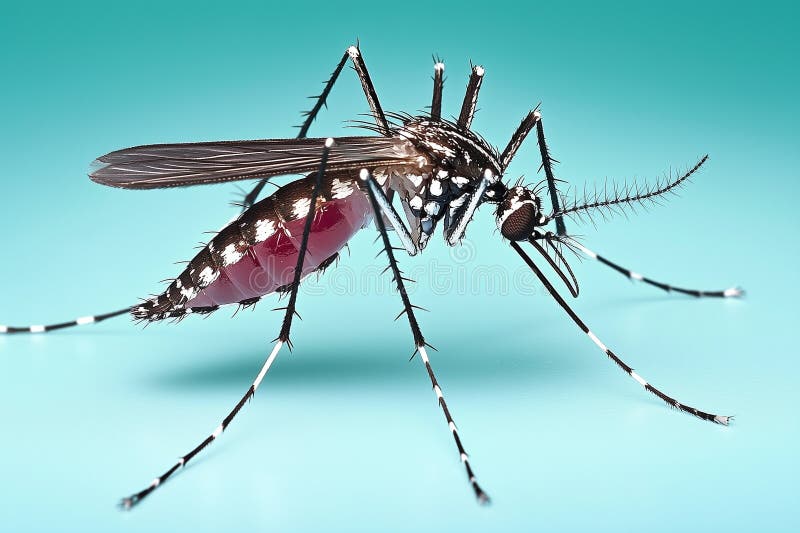 Detailed Electron Microscopy Image of a Full Body Mosquito with Visible ...