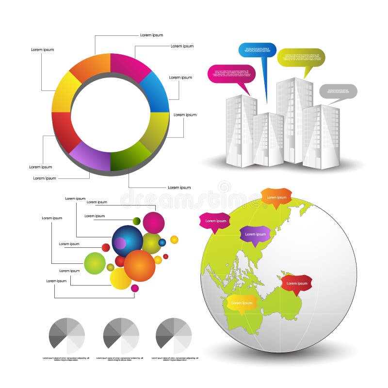 Detailed Elements of Info-graphics with Tags Stock Vector ...