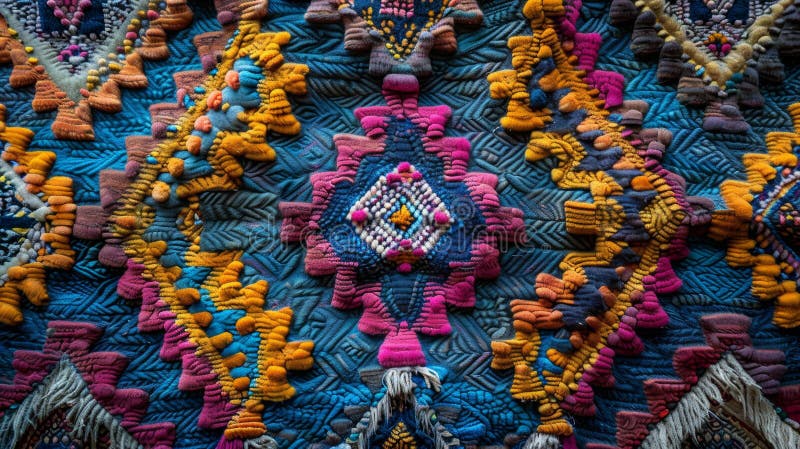 Detailed Embroidery of Ethnic Patterns Stock Image - Image of texture ...