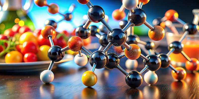 Detailed Ethanol Molecule Structure Visualizing the Chemistry of Food ...