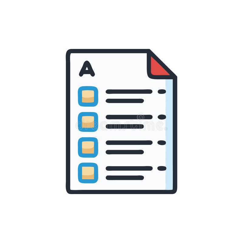 Detailed Exam Answer Sheet Design Stock Image - Illustration of ...