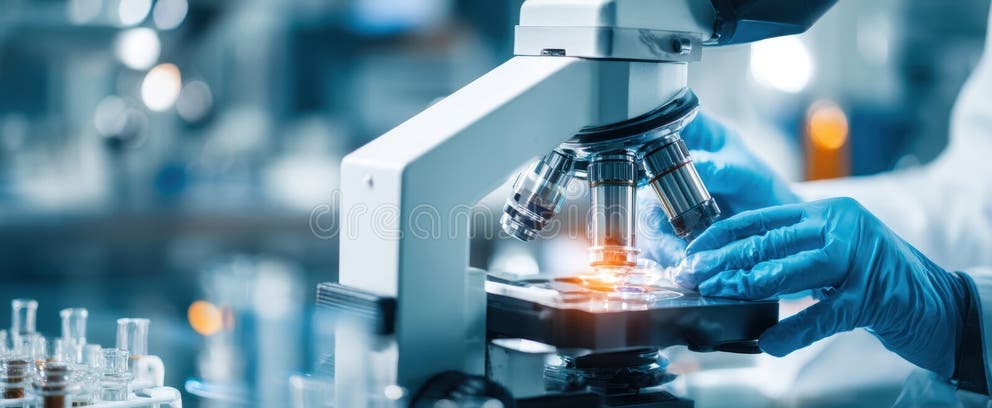 The Detailed Examination of a Specimen Using a High-powered Microscope ...