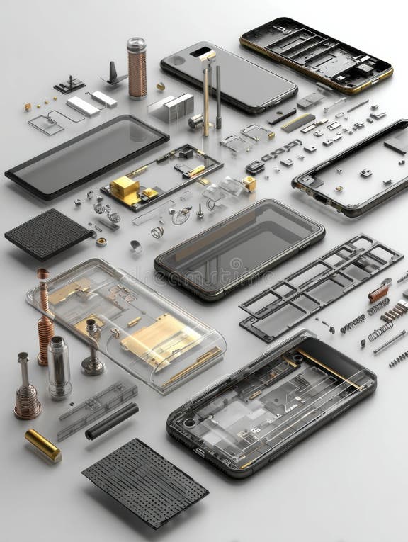 Exploded View of a Modular Smartphone Concept Featuring Various ...