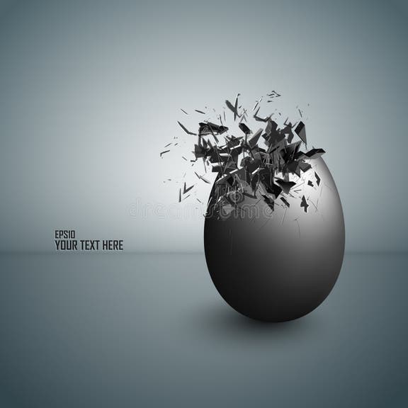 Detailed exploding egg stock vector. Illustration of burst - 90221318