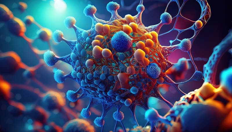 Detailed Exploration of Cellular Structures in Stock Photo - Image of ...
