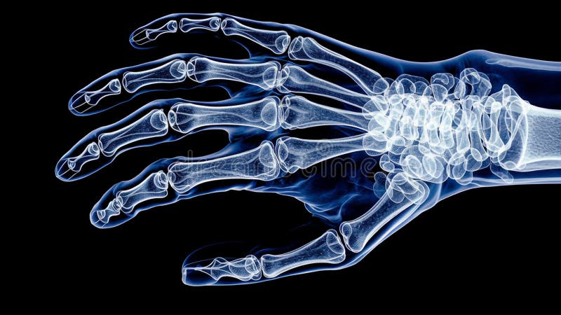 Detailed Exploration of Human Hand Anatomy through X-Ray Visualization ...