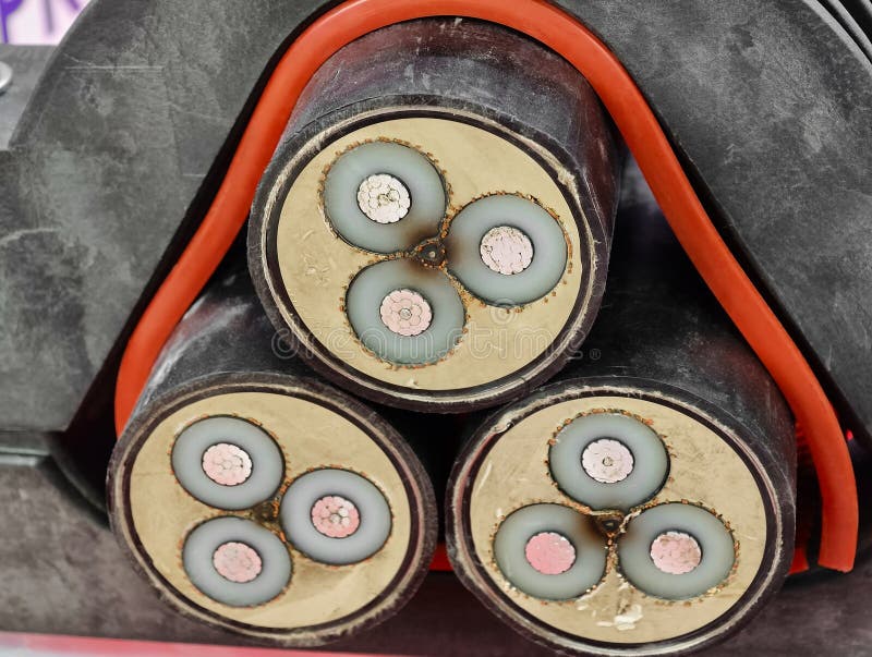Detailed Exploration of Power Electric Cable Cross Section Showcasing ...