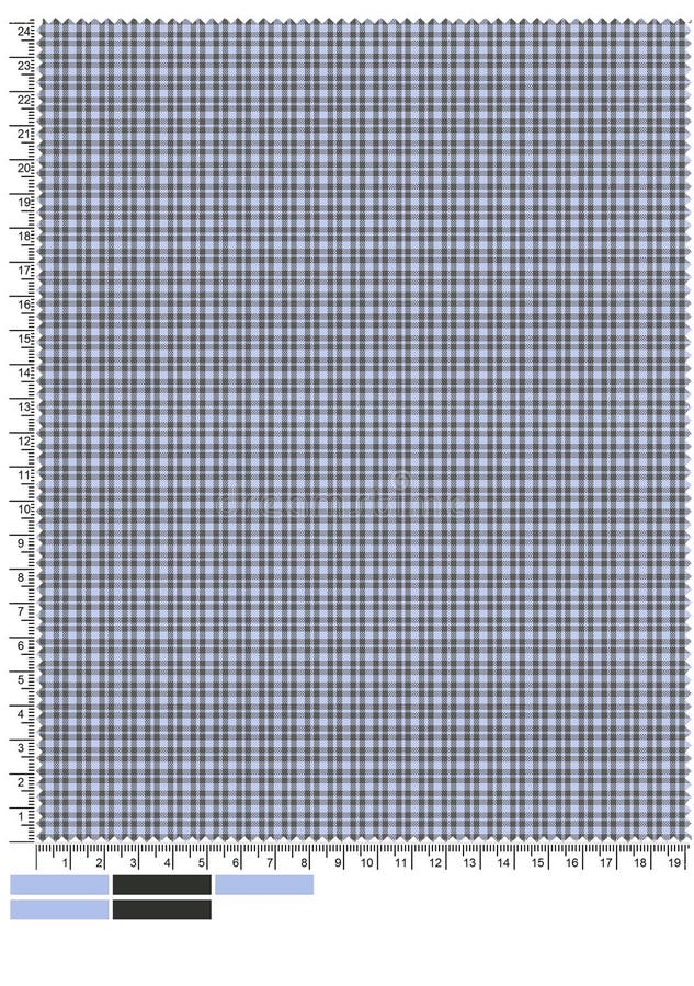 Detailed Fabric Swatch with Light Blue and Dark Gray Plaid Pattern and ...