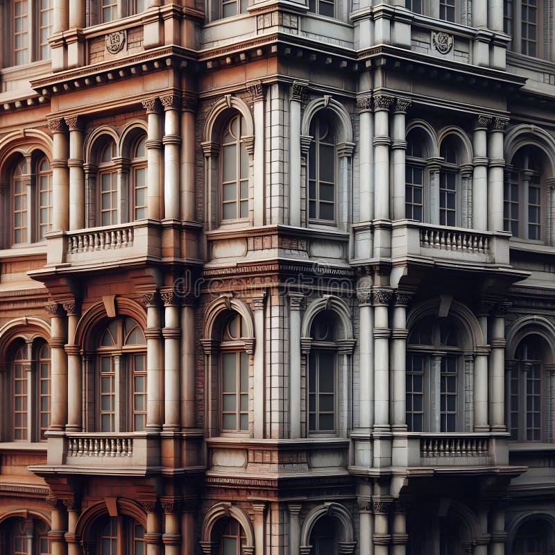 Detailed Facade of a Classical Building with Ornate Architectural ...