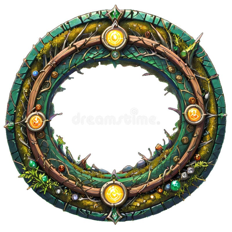 Detailed Fantasy Token Ring Design with Nature Elements and Magical ...