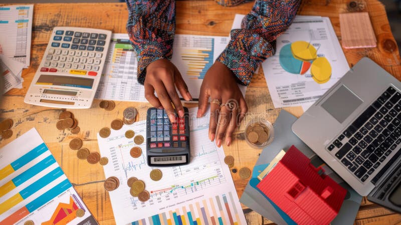 A Detailed Financial Analysis Setup.AI Generated Image Stock Photo ...