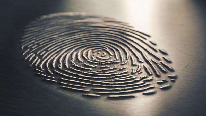 Detailed Fingerprint Impression on Dark Surface, High Quality Image ...