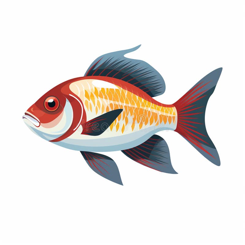 Detailed Fish Drawing for Educational Poster Stock Vector ...