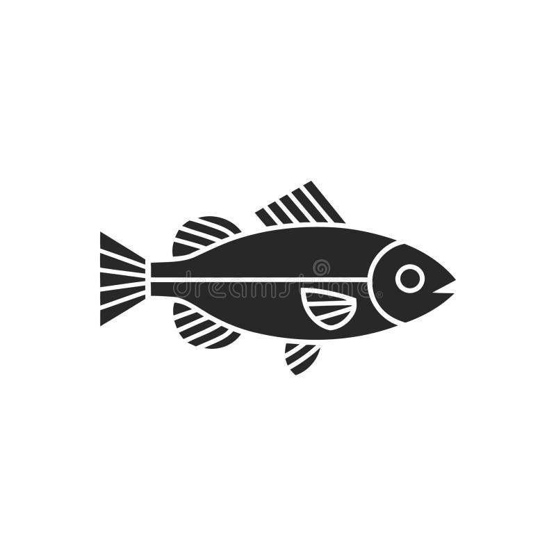 Detailed Fish Icon stock vector. Illustration of fins - 361759746