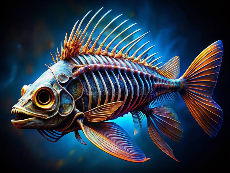 Detailed Fish Skeleton Anatomy Diagram a Stunning Architectural ...