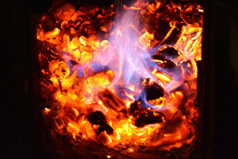 Detailed Flames in Fireplace Stock Image - Image of open, heat: 84131655