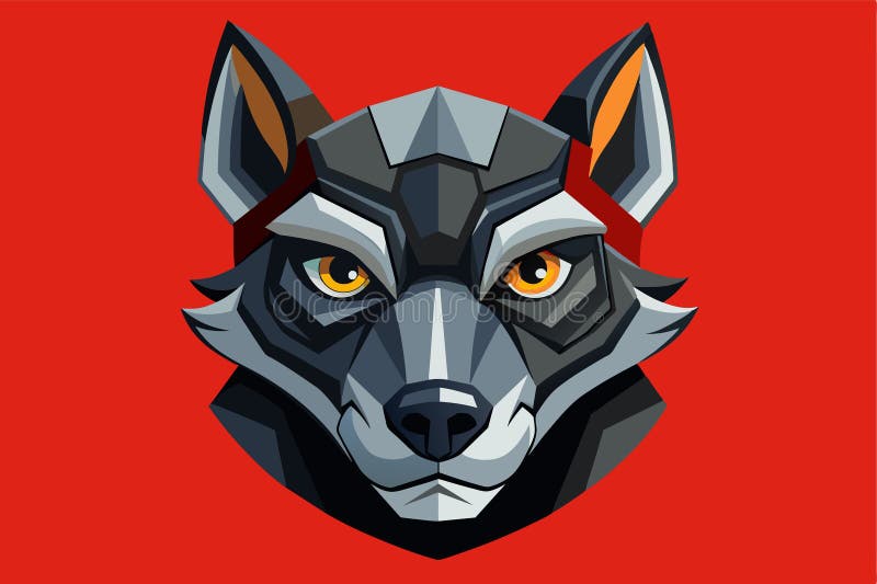 A Detailed Flat Illustration Features a Customizable Wolf Muzzle Design ...