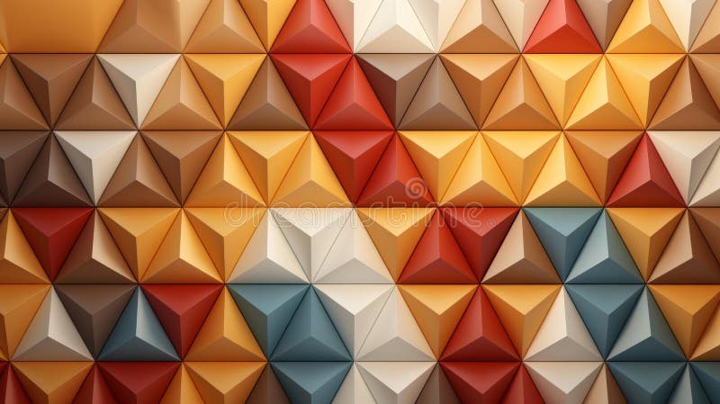 Detailed Flat Illustration Featuring a Complex Triangle Texture with ...