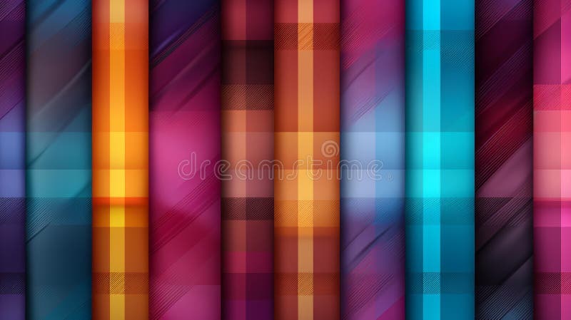 Detailed Flat Illustration of an Intricate Plaid Pattern Featuring ...