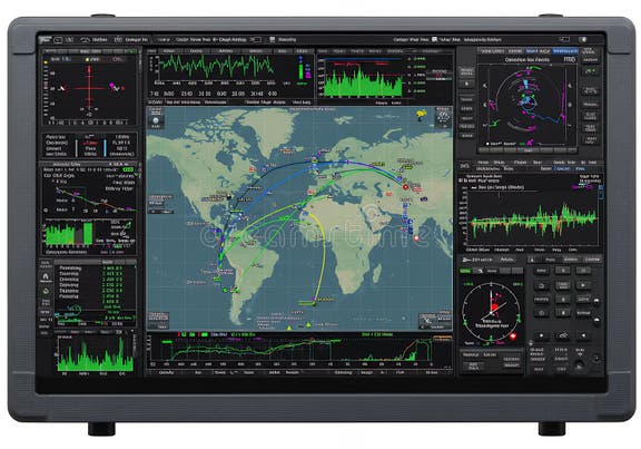 Detailed Flight Planning Interface with Global Map and Flight Paths ...