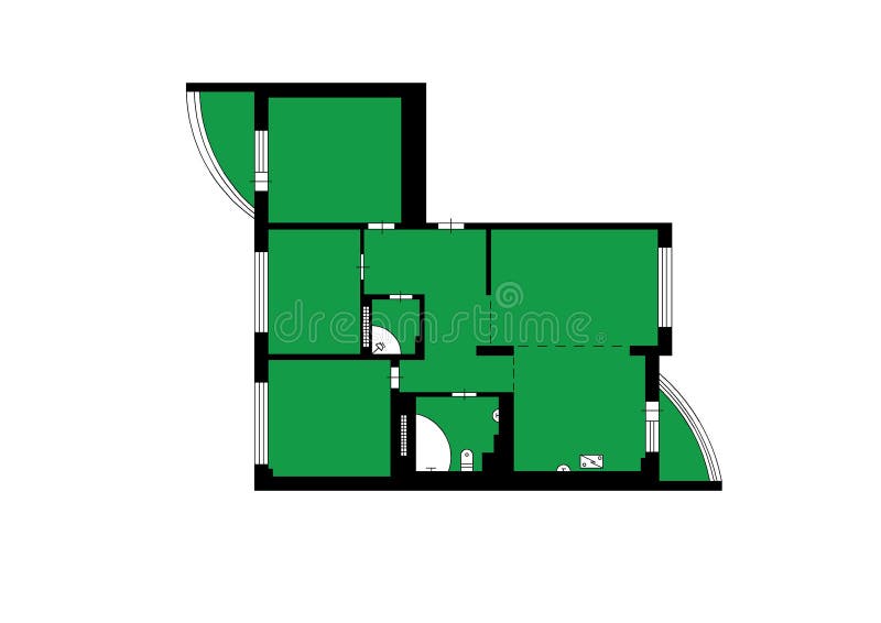 Detailed Floor Plan Overhead Top View. Architect Designer Concept Idea ...