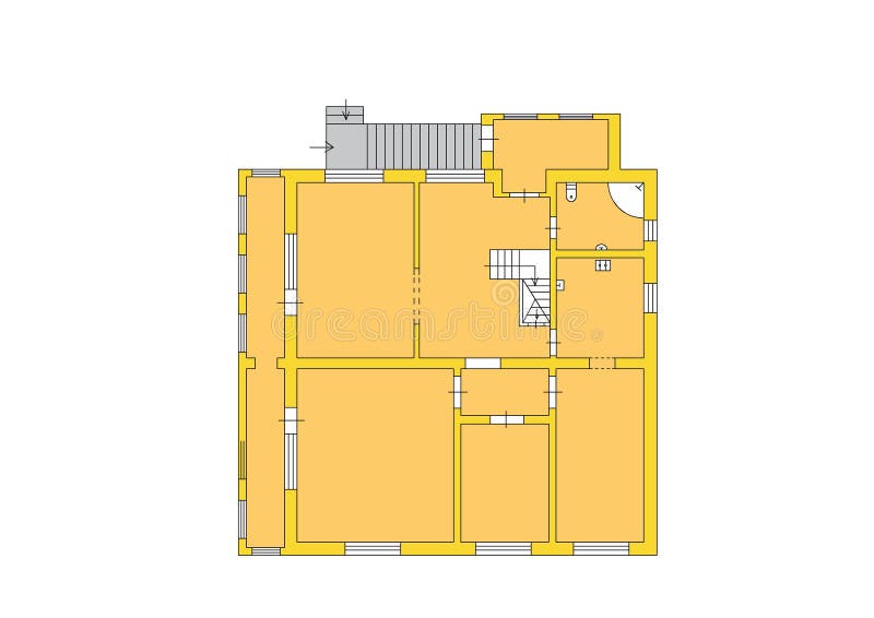 Detailed Floor Plan Overhead Top View. Architect Designer Concept Idea ...