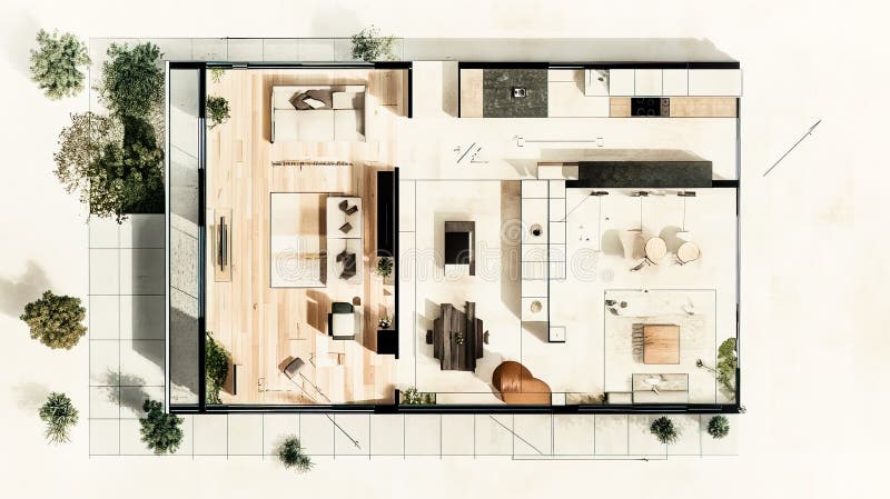 A Detailed Floorplan of a Ground Floor, Showcasing the Layout of Rooms ...
