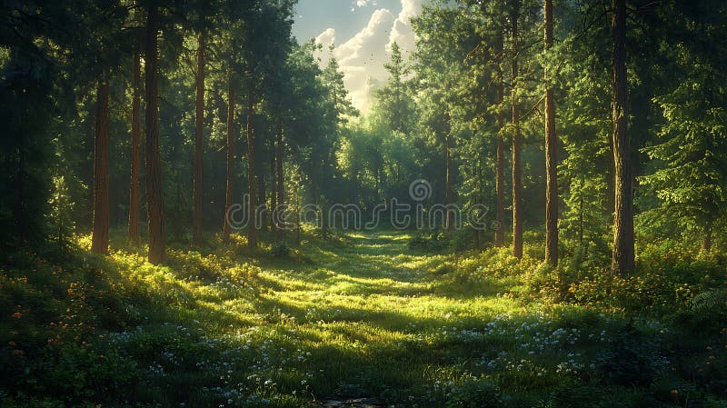 Detailed Forest Clearing with Balanced Highlights and Shadows in Hdr ...
