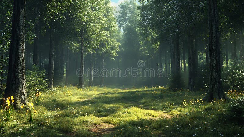 Detailed Forest Clearing with Balanced Highlights and Shadows in Hdr ...