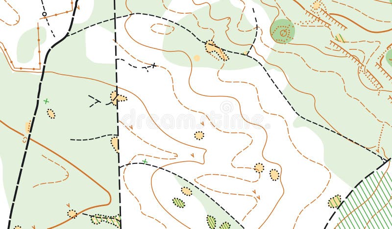 Detailed Fragment of Color Abstract Vector Topographic Map Stock Vector ...