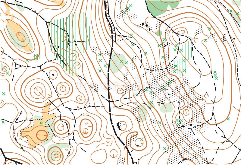 Detailed Fragment of Color Abstract Vector Topographic Map Stock Vector ...