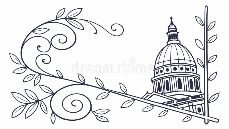 Detailed City Building Frame Design Element for Urban and Architectural ...