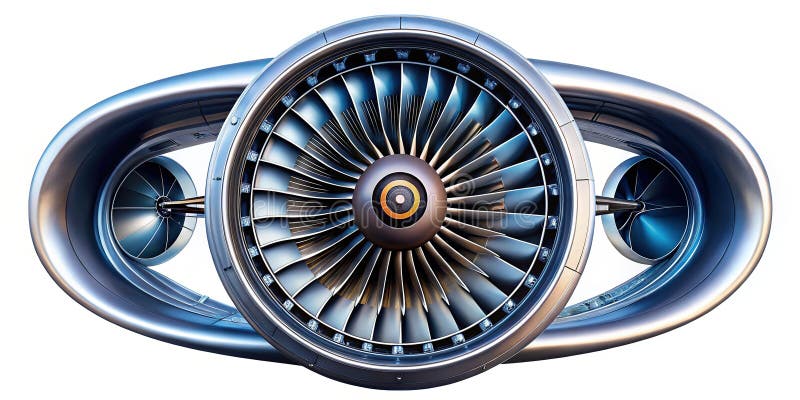 Detailed Front View of a Jet Engine a Closeup Exploration of Propulsion ...