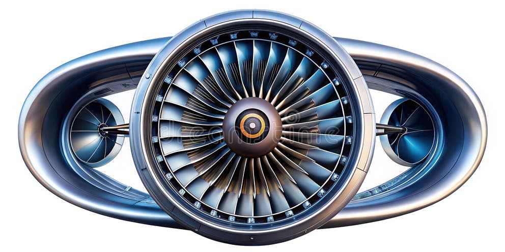 Detailed Front View of a Jet Engine a Closeup Exploration of Propulsion ...