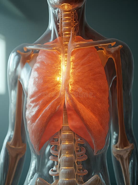 A Detailed Frontal View of a Segmented Human Trachea, Crafted from ...