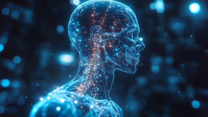 Detailed Full Body X-ray Visualization of a Human Exhibiting Internal ...